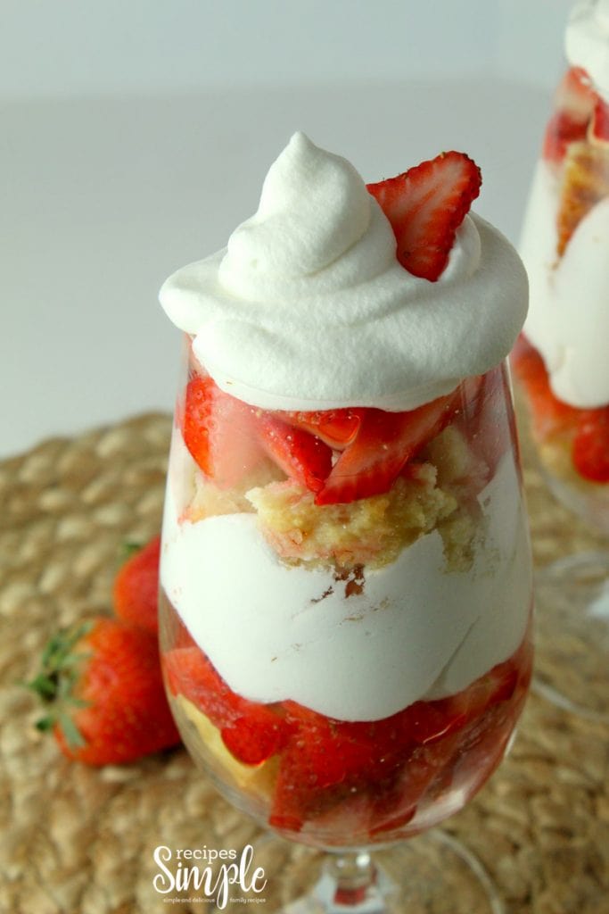 Strawberry Shortcake Parfaits With Homemade Cake - Recipes Simple
