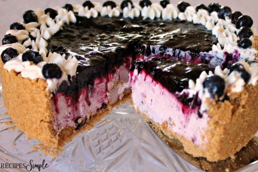Wild Blueberry Cheesecake Dessert - Recipes Simple