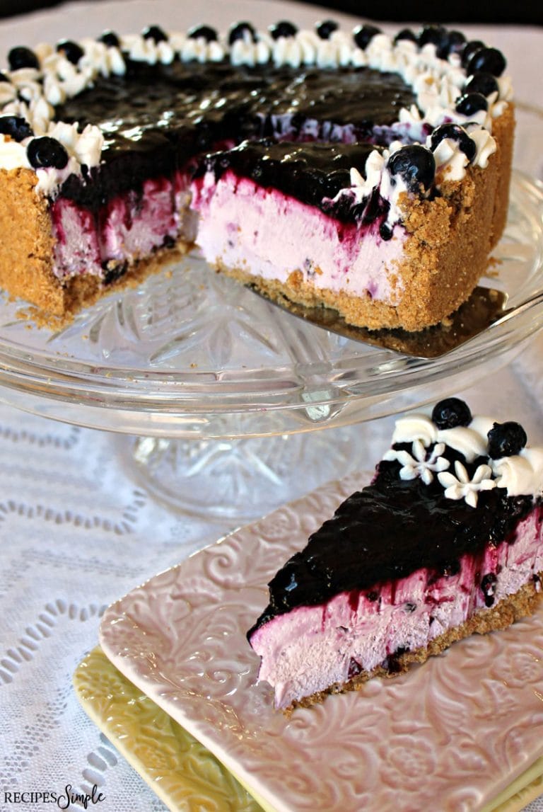 Wild Blueberry Cheesecake Dessert - Recipes Simple