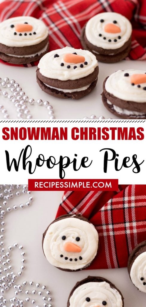 Snowman Christmas Whoopie Pies - Recipes Simple