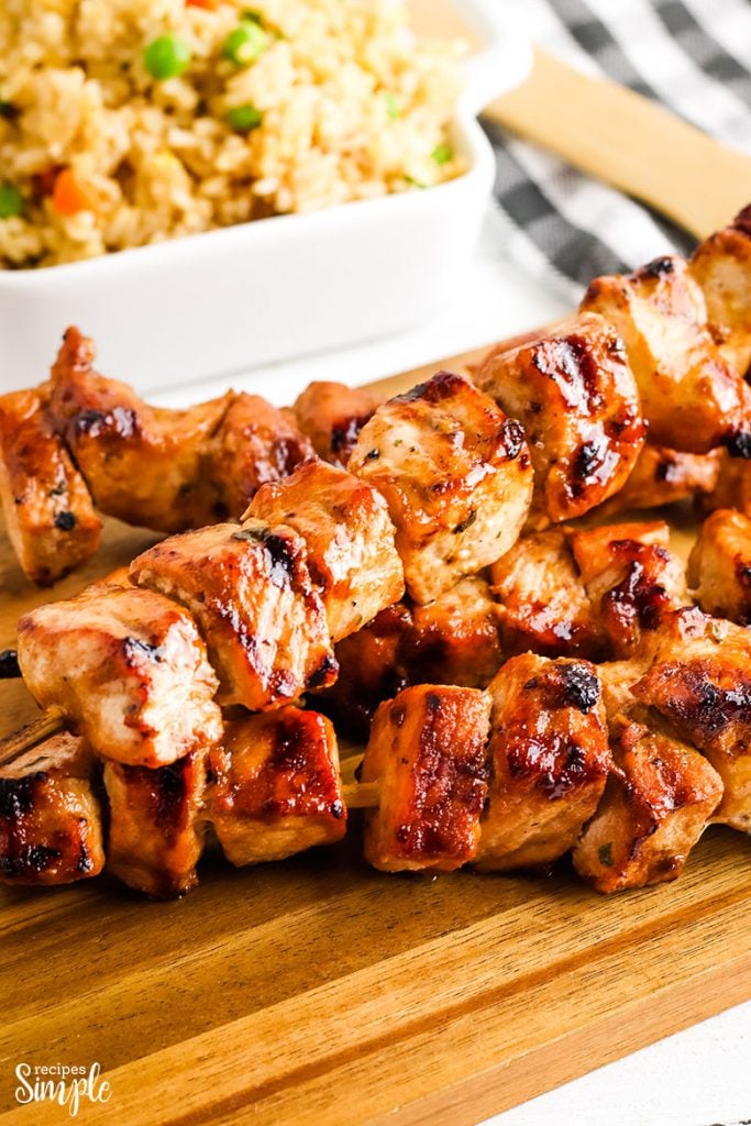 Grilled Asian Glazed Pork Kabobs - Recipes Simple