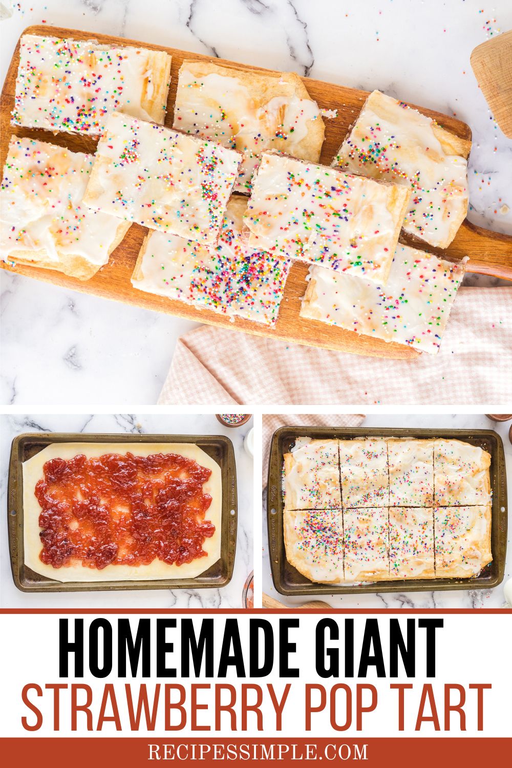 Homemade Strawberry Giant Pop Tart - Recipes Simple
