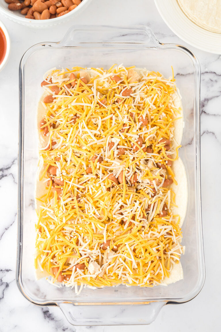 Layered Chicken Enchilada Casserole - Recipes Simple