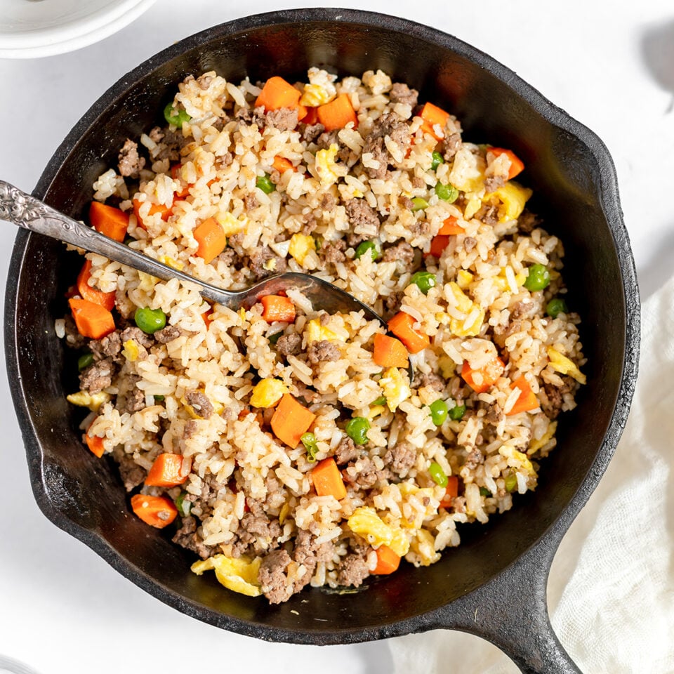 Ground Beef Fried Rice - Recipes Simple
