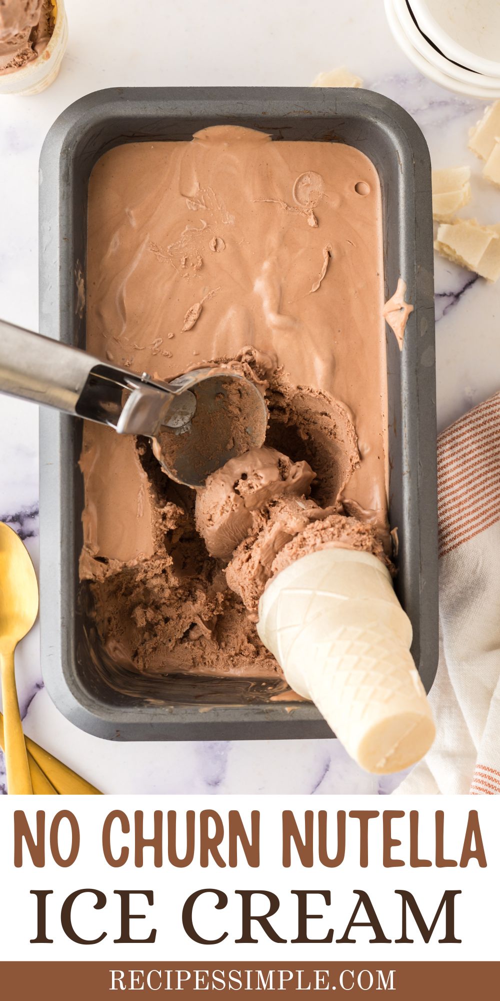 Nutella Ice Cream (No Churn) - Recipes Simple