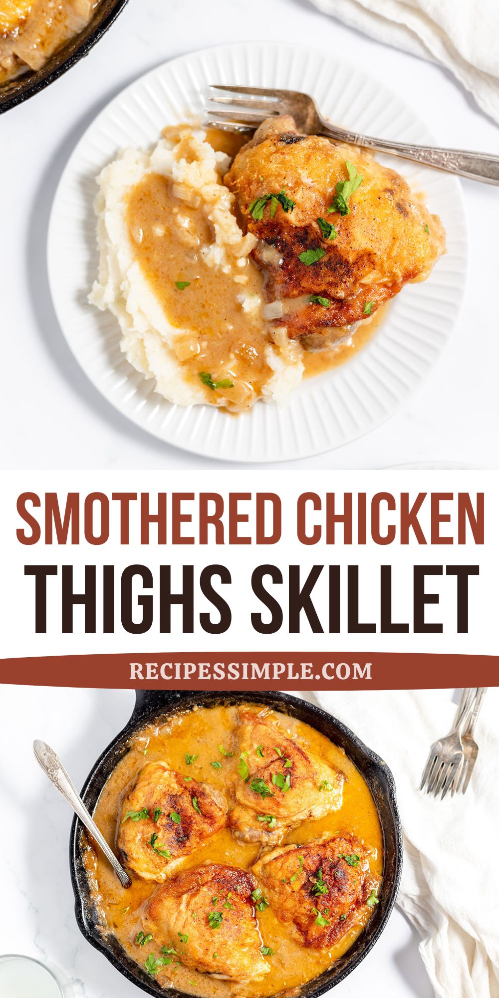 Smothered Chicken Thighs - Recipes Simple