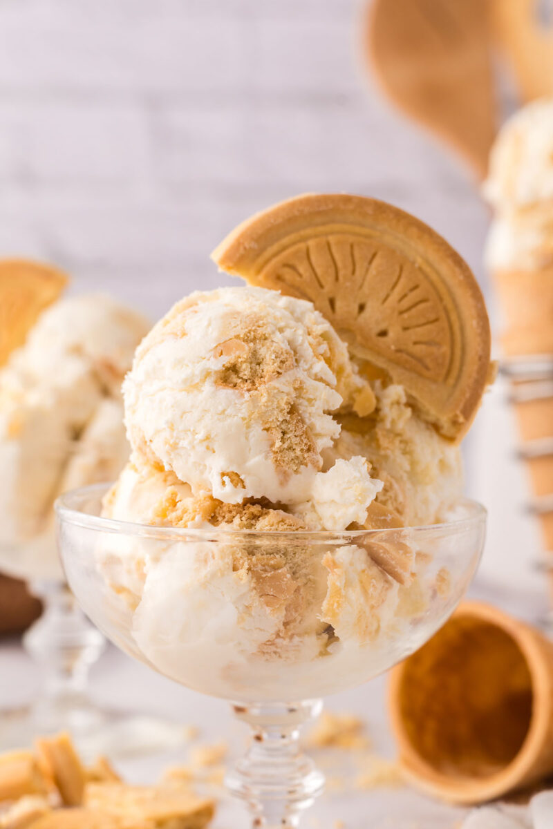 No Churn Lemon Shortbread Ice Cream - Recipes Simple