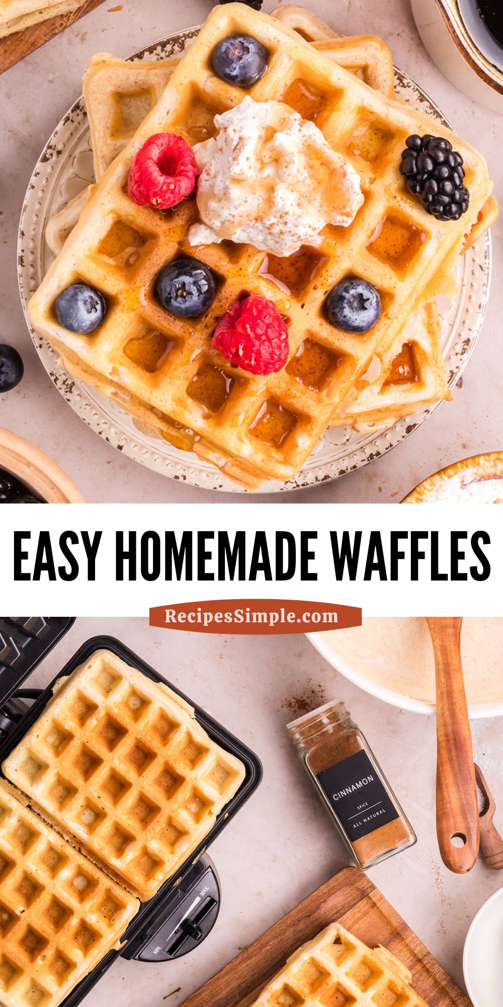 Homemade Waffles - Recipes Simple