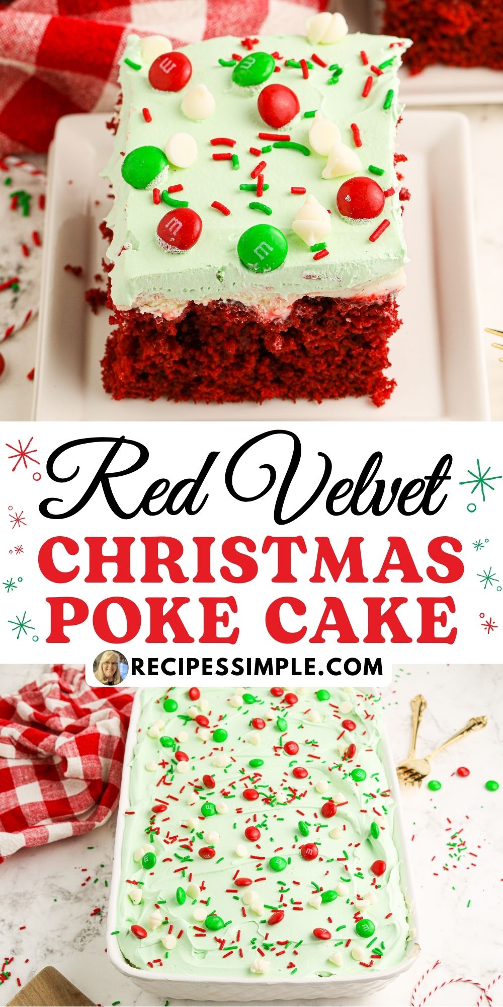 Red Velvet Christmas Poke Cake - Recipes Simple