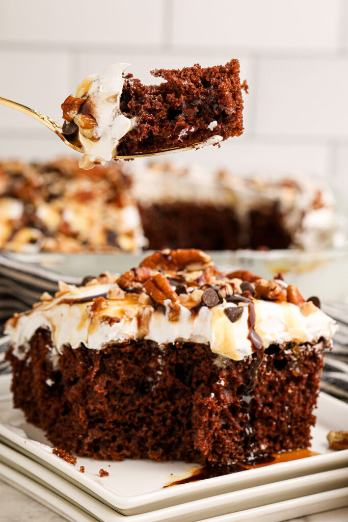 Turtle Poke Cake - Recipes Simple