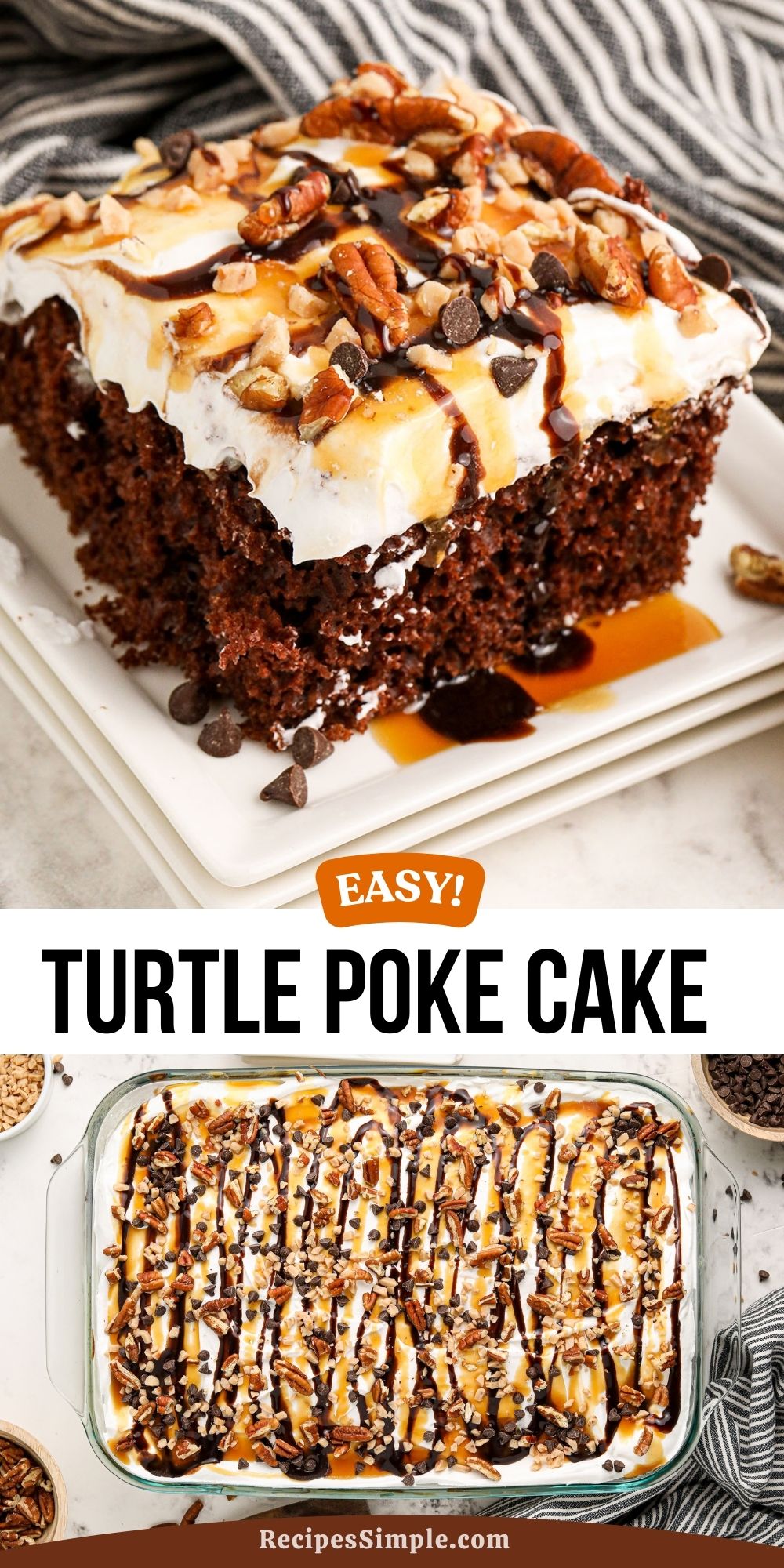 Turtle Poke Cake - Recipes Simple