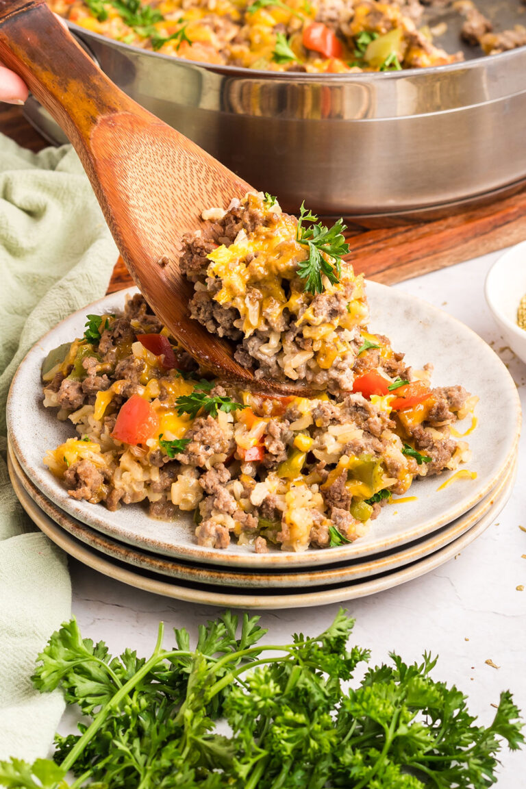 Hamburger Rice Skillet - Recipes Simple