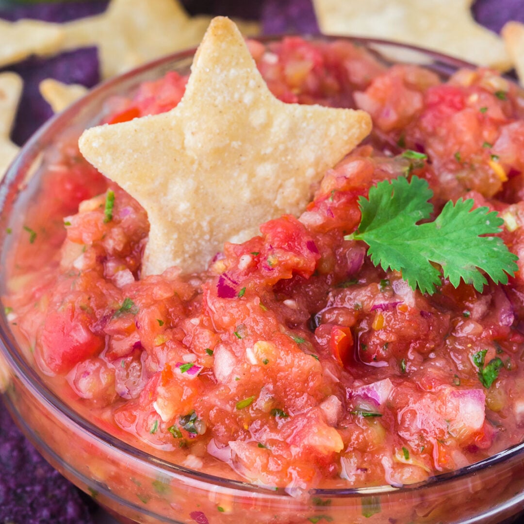 Homemade Salsa and Star Chips - Recipes Simple