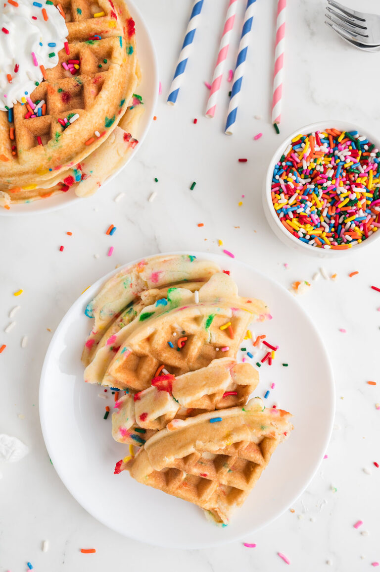 Birthday Cake Waffles - Recipes Simple