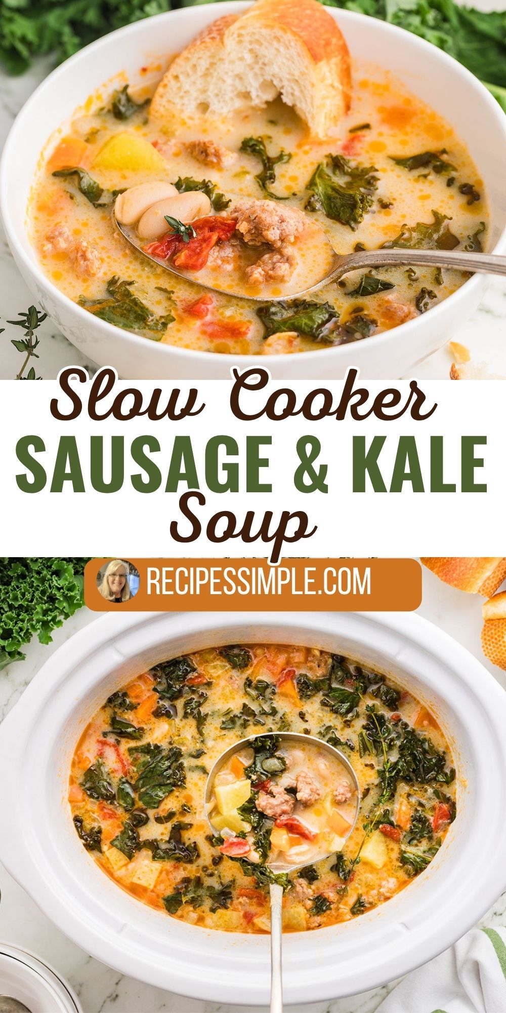 Slow Cooker Sausage and Kale Soup - Recipes Simple